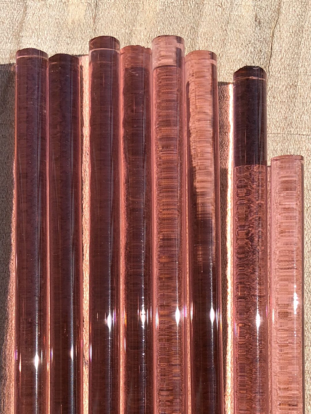 Double Helix Lotis Gold Pink Glass Rods